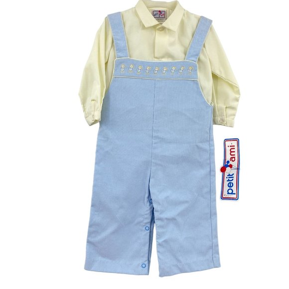 Petit Ami | Matching Sets | Vintage Boys Corduroy Overalls Set Size 2m ...